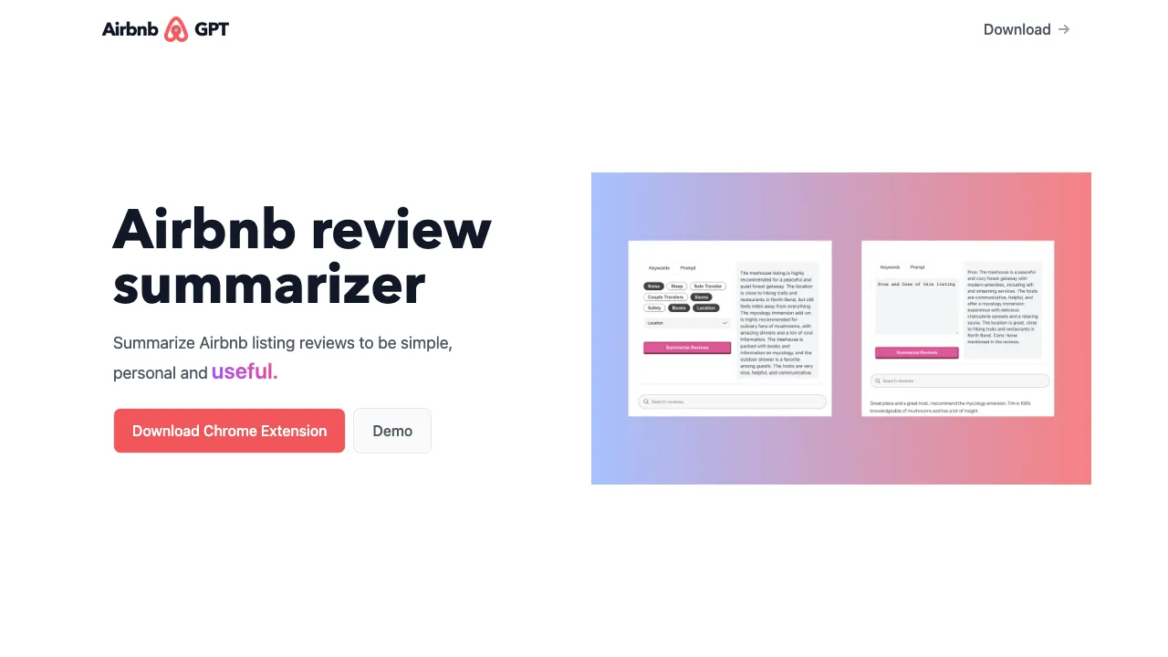 Airbnb Review Summarizer - BestofAI